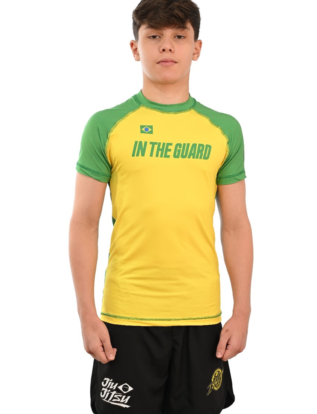 Rash Guard Infantil Brasil Amarela