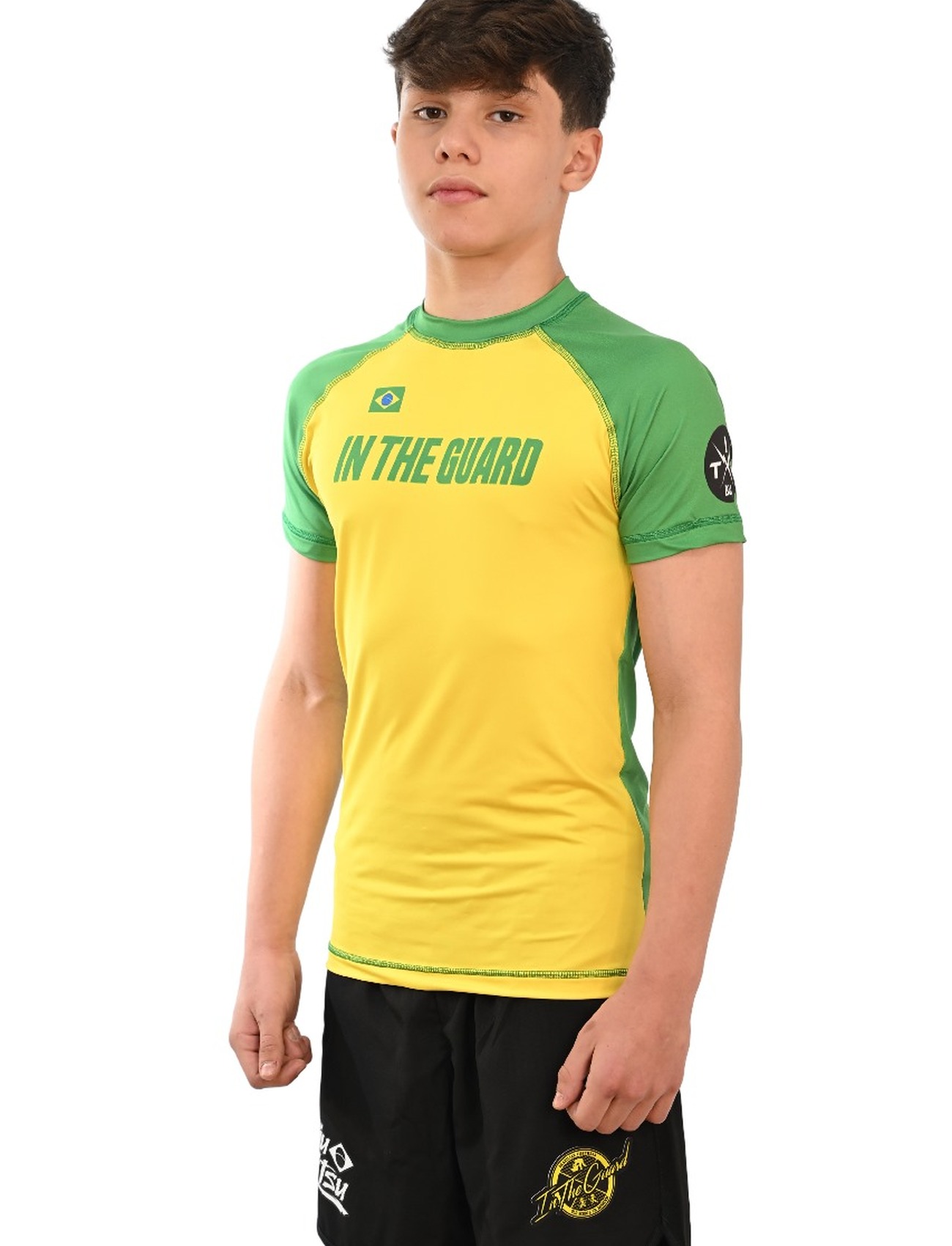 Rash Guard Infantil Brasil Amarela